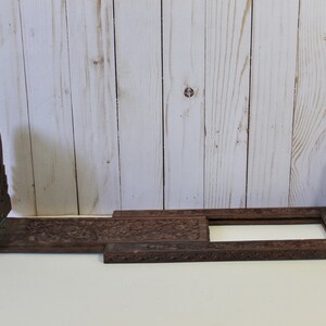 Vintage Wood Hand Carved Wooden FOLD-ABLE Floral Design Book Adjustable ...