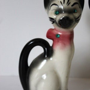 RARE Vintage Long Neck A. G. Calvert Pasadena Siamese Cat Salt Pepper ...