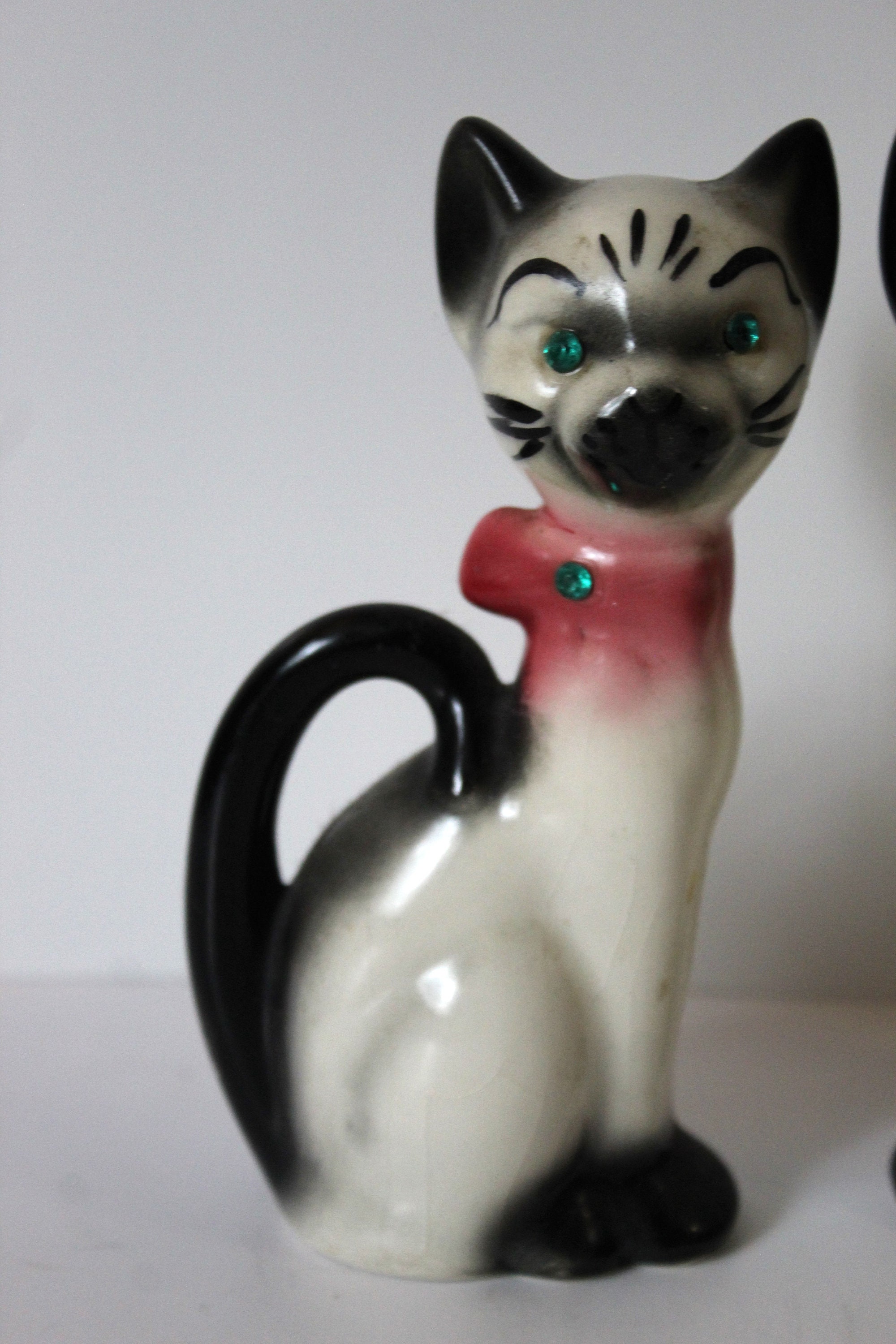 RARE Vintage Long Neck A. G. Calvert Pasadena Siamese Cat Salt Pepper ...