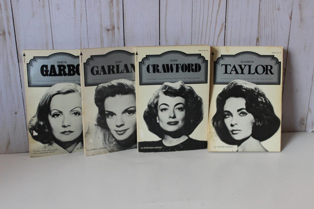 Vintage Set of 4 Books Judy Garland, Elizabeth Taylor, Greta Garbo ...
