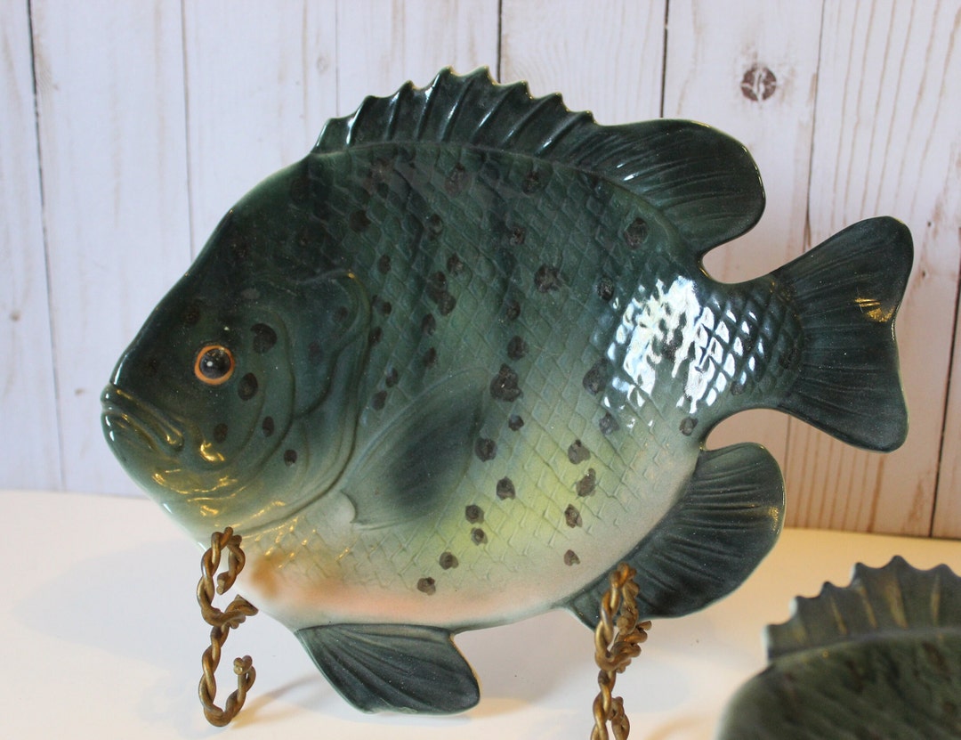 HTF Vintage 60s Lefton Bluegill Fish Porcelain Dish Collectible Plate ...