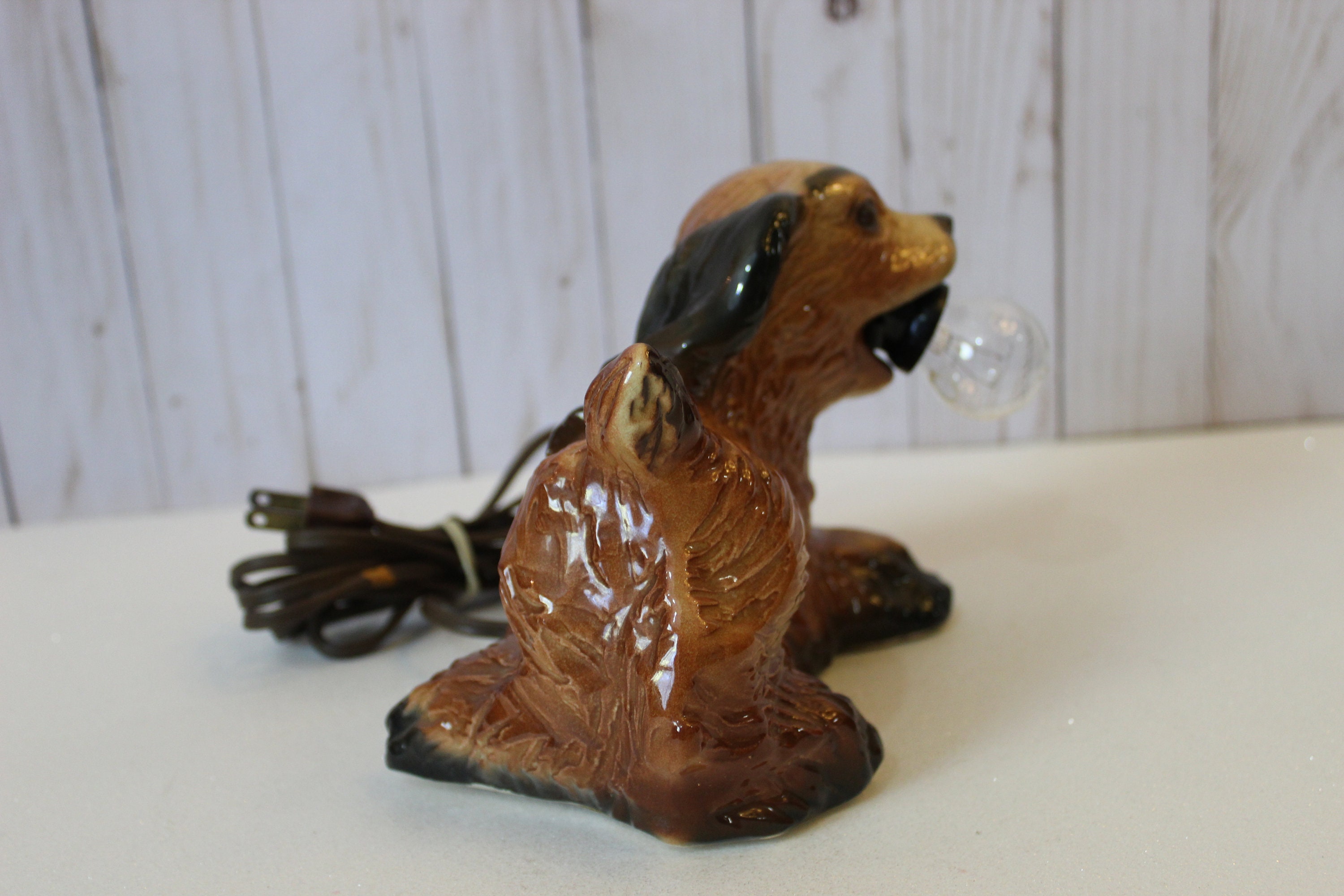 Vintage 50s Disney LADY and the Tramp Cocker Spaniel Hankscraft TV Lamp ...