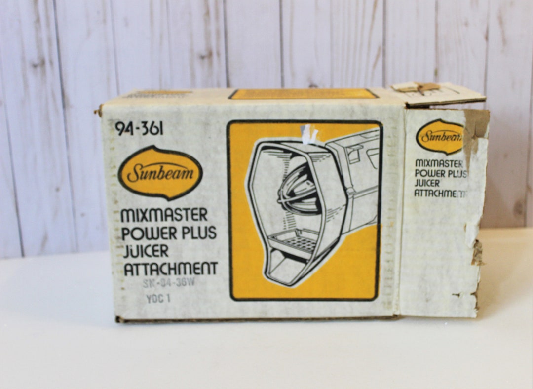 Vintage Unused in Box Sunbeam Mixmaster Power Plus Juicer Attachment 94 ...