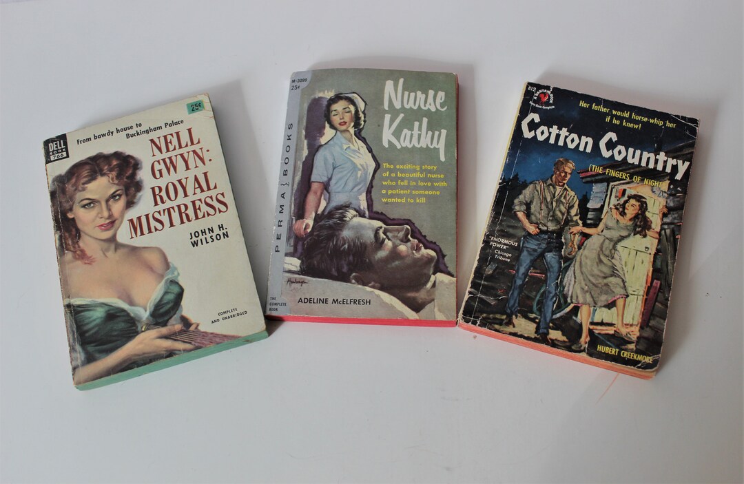 Vintage 40s 1950s Set of Three (3) Pulp Fiction Pinup HOTTIE Nurse ...