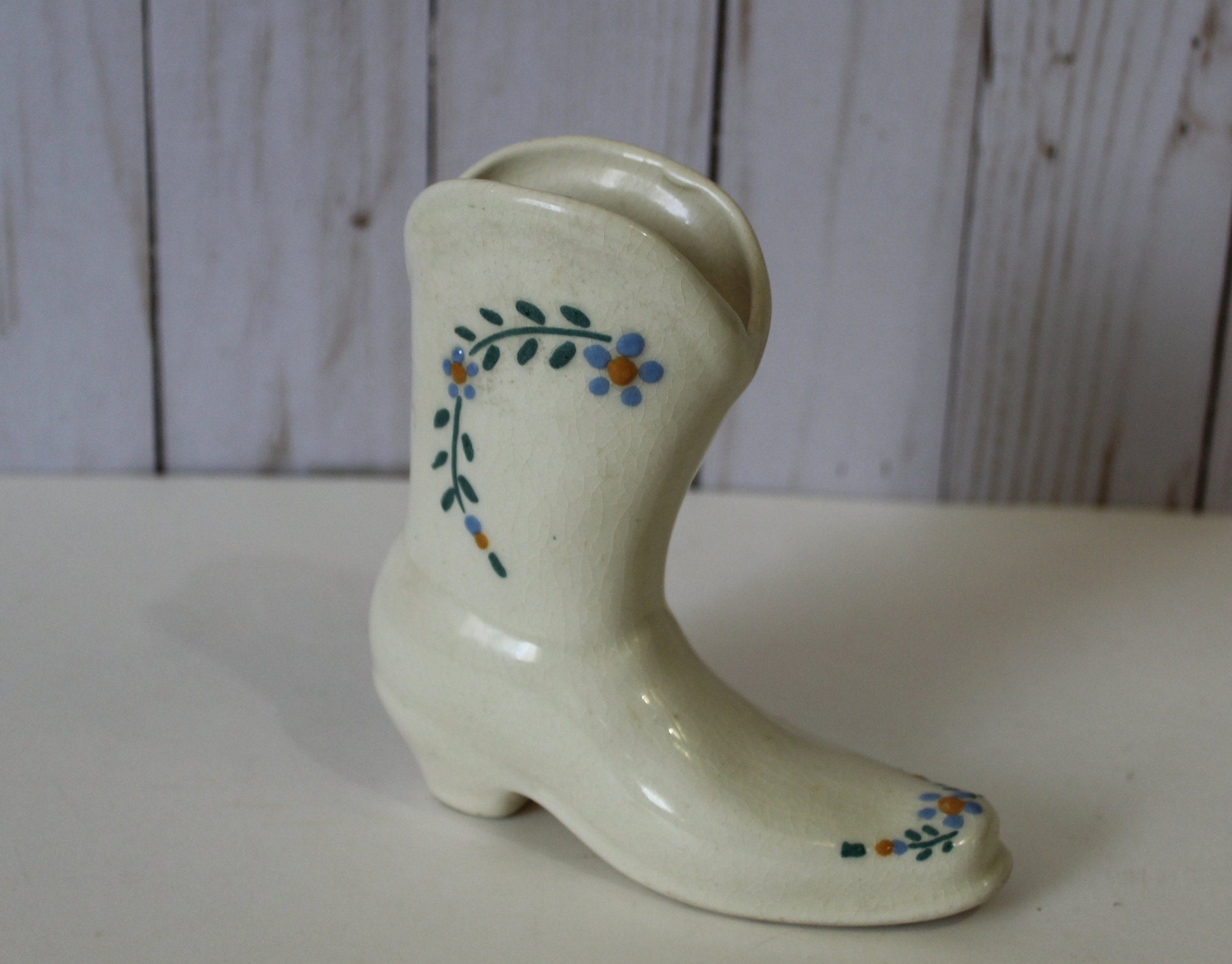 Vintage 1949 Ceramic Boot Letizia of California Pottery Victorian ...