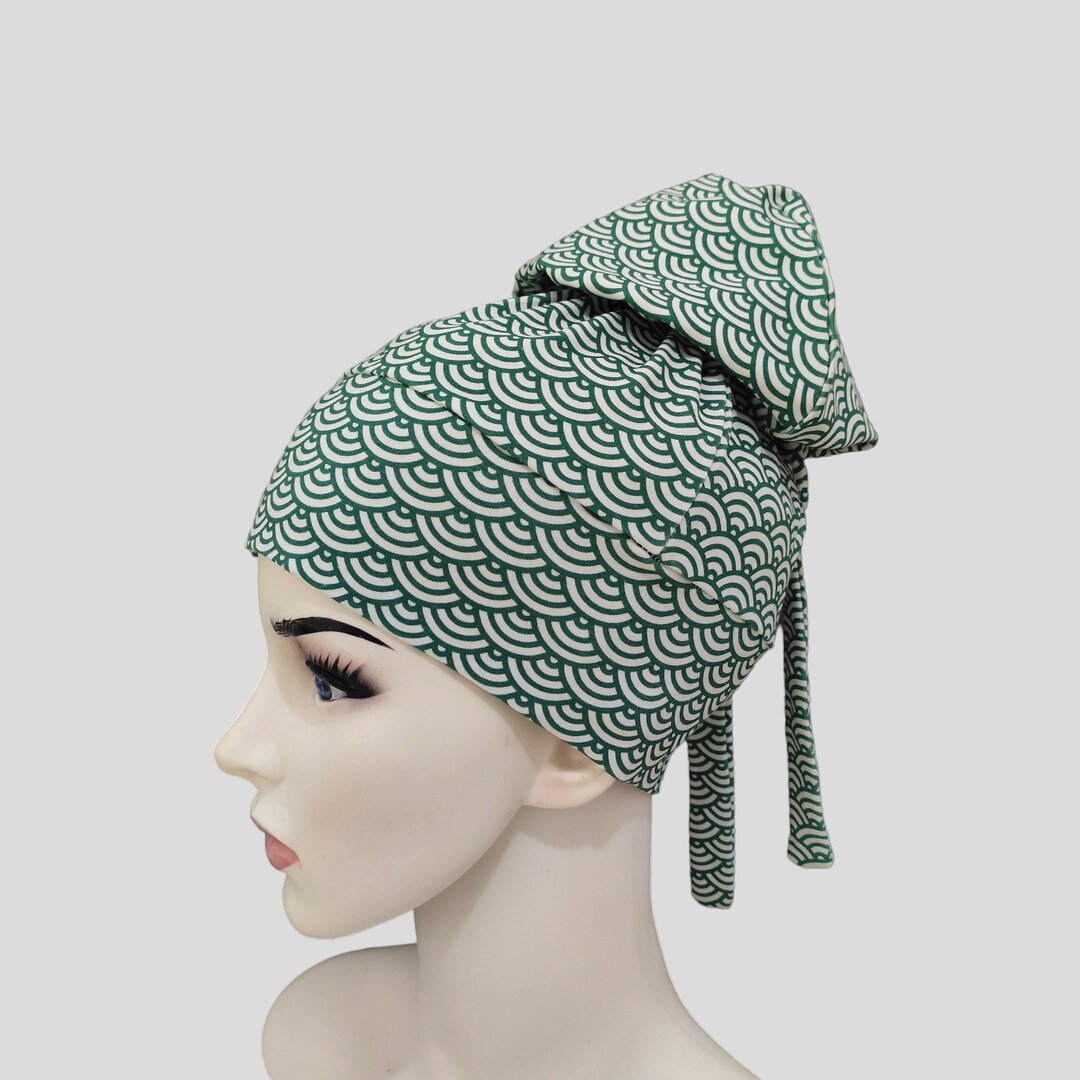 Scrub Caps, Mermaid, Nurse, Ponytail for Women, Long Hair Nurse Cap ...