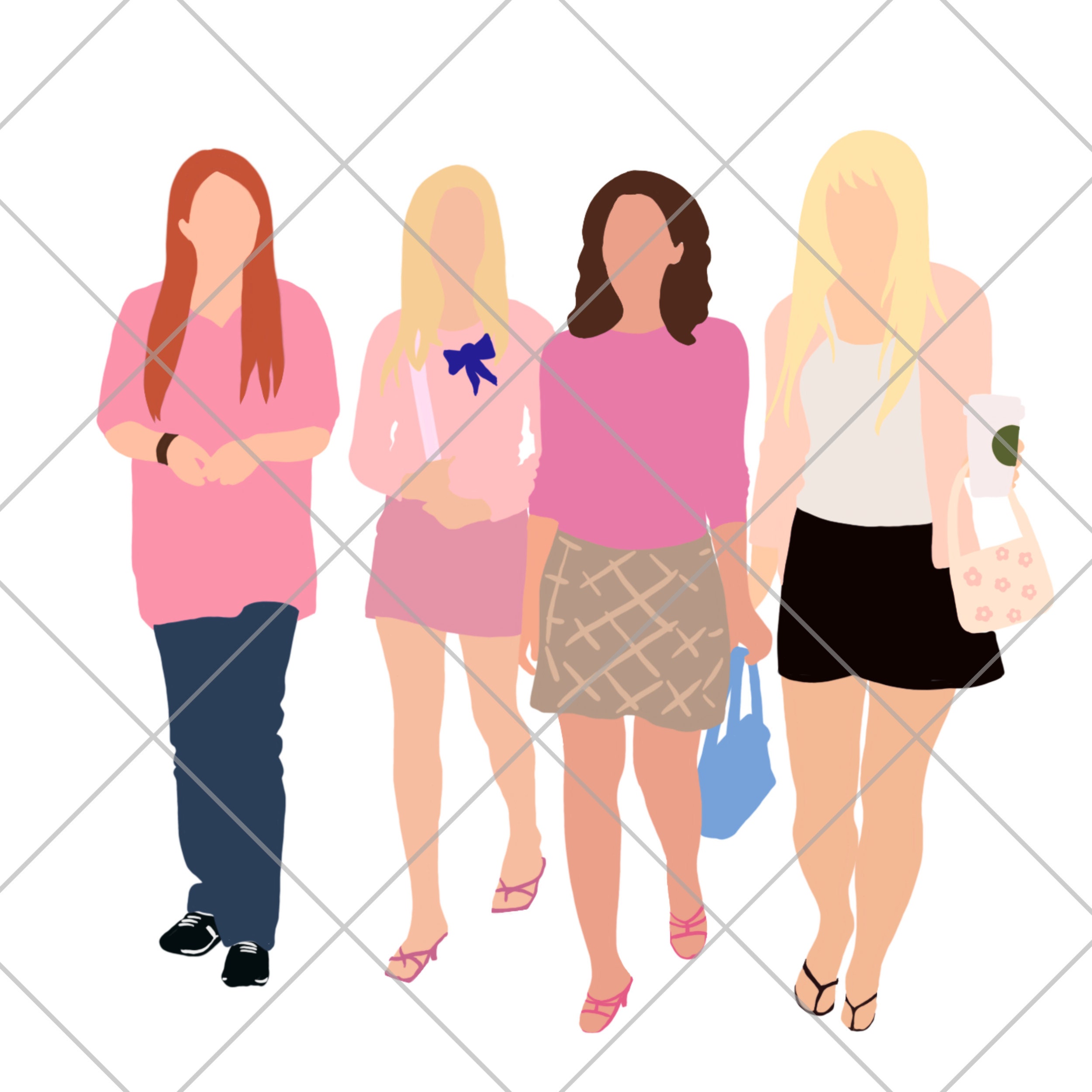 Mean Girls Set of 5 PNG Files, Regina George A Little Bit Dramatic ...
