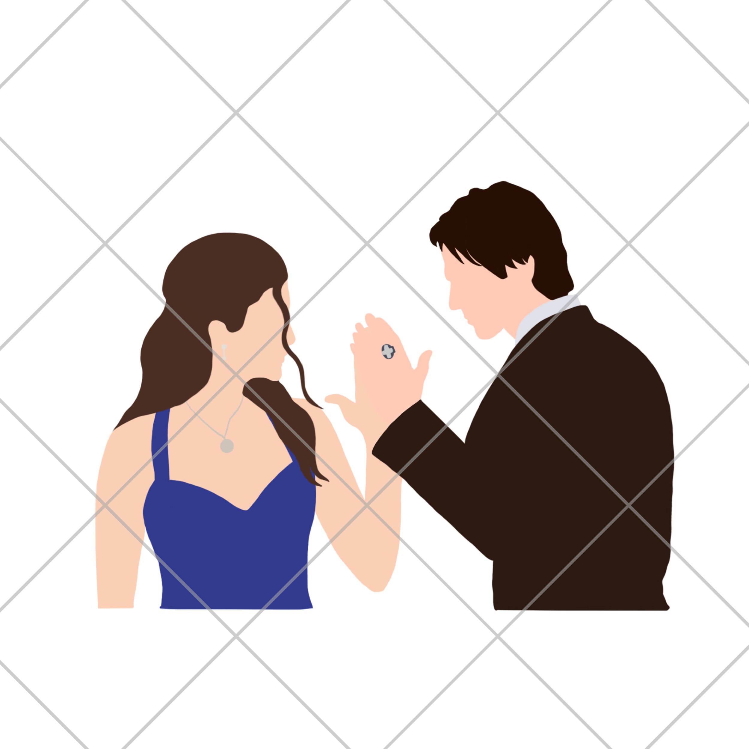 Vampire PNG Set of 3, Damon and Elena, Damon and Stefan, Salvatore ...
