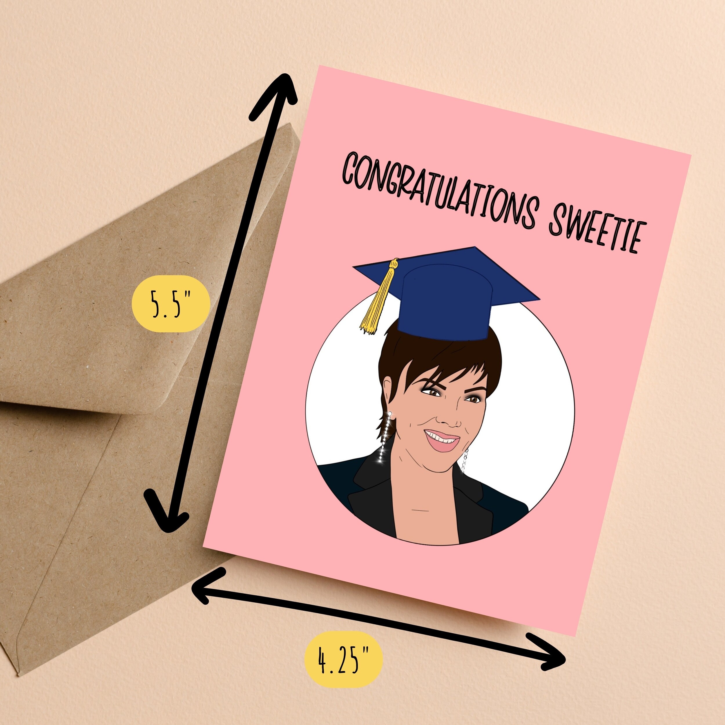 Funny Congratulations Kris Jenner Graduation Card, Funny Greeting Cards ...