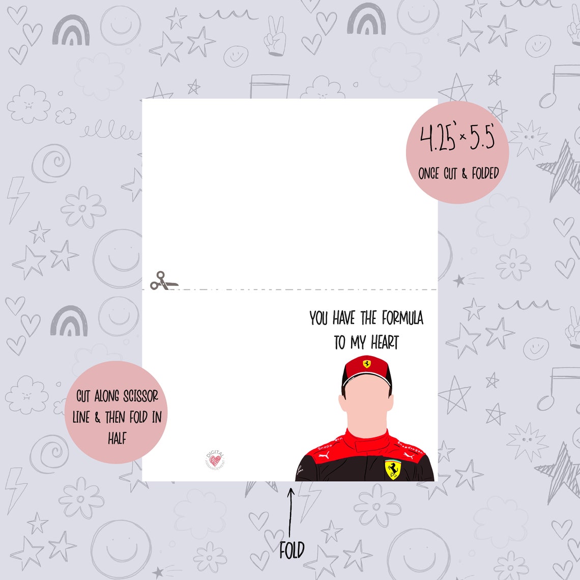 Charles Leclerc F1 Card, Funny Formula 1 Greeting Cards, F1 Drivers and ...