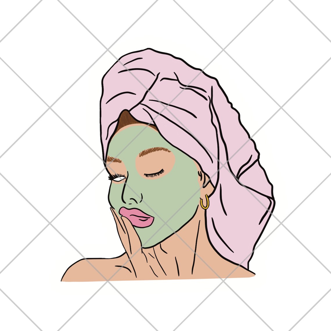 Self-care Printable Stickers PNG Files Clipart Images With White ...