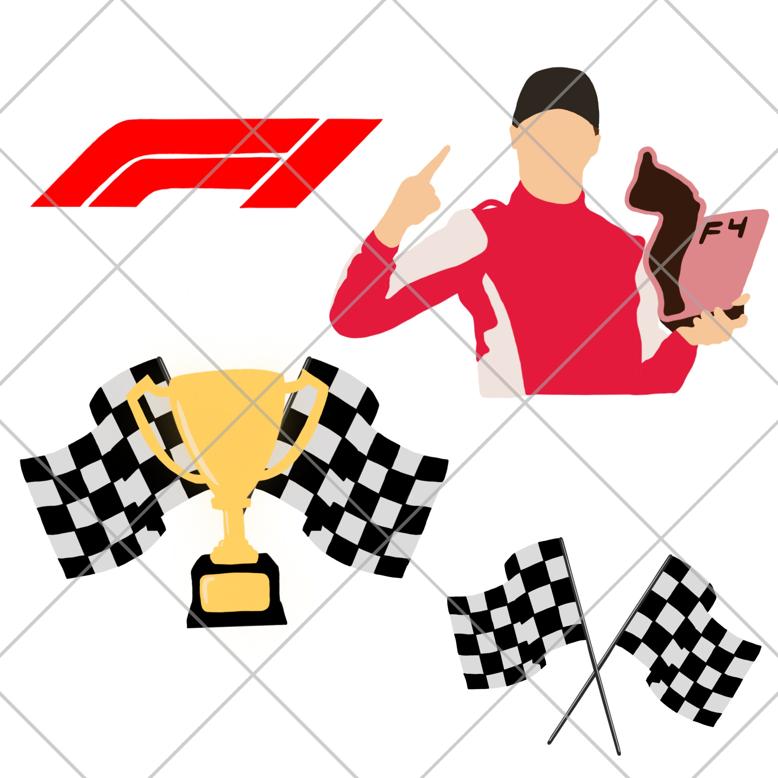 Formula 1 PNG Art, F1 and F4 PNG Files, Formula 1 Trophy, Back and ...