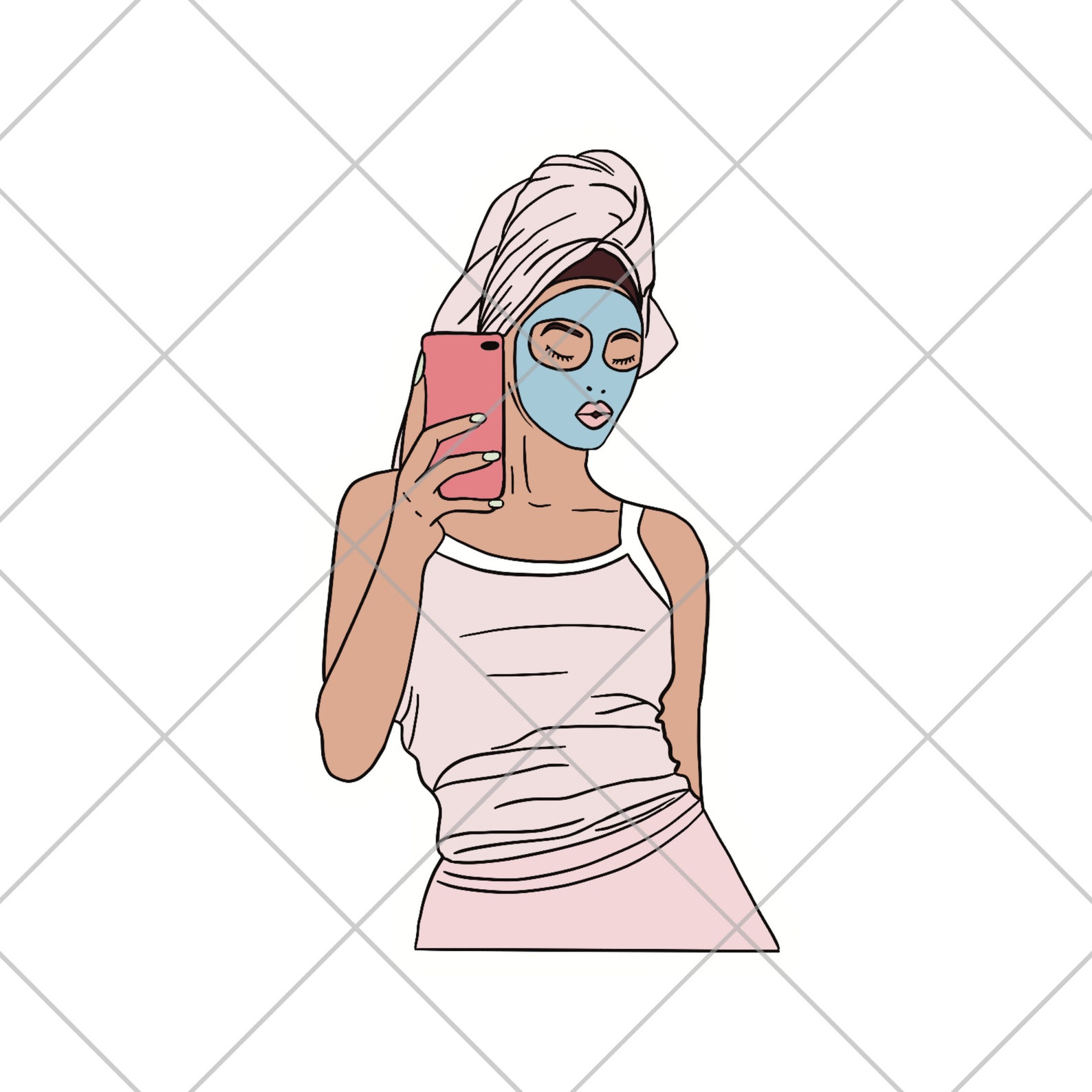 Self-care Printable Stickers PNG Files Clipart Images With White ...