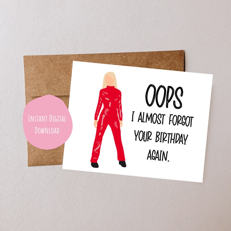 2000s Singer Birthday Card, Funny Card for Friend, Spears, Y2K Cards ...