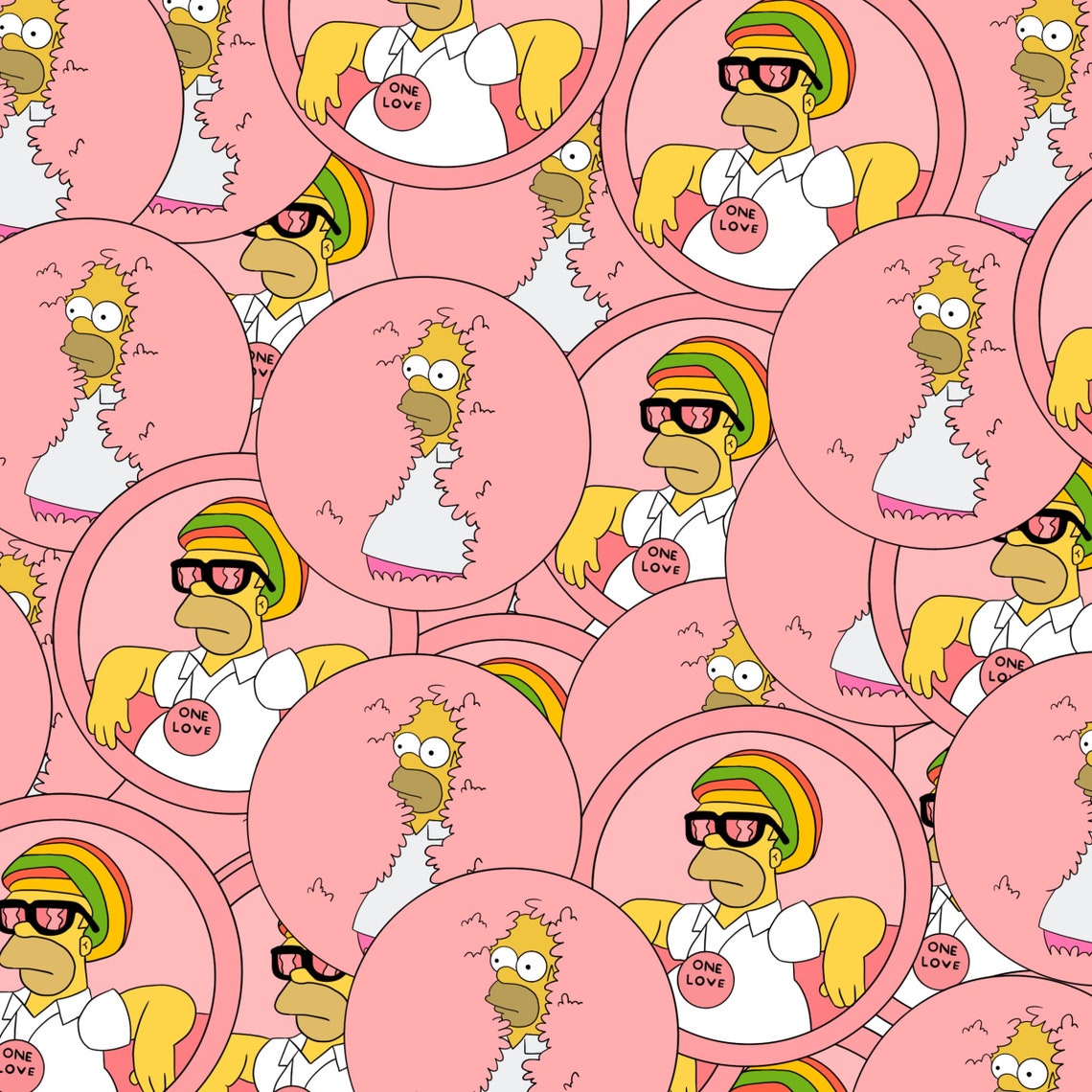 Set of 2 Pink Homer Pngs, Funny Simpsons PNG , Png File Only, Instant ...