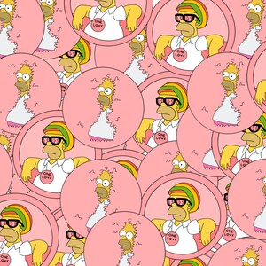 Set of 2 Pink Homer Pngs, Funny Simpsons PNG , Png File Only, Instant ...