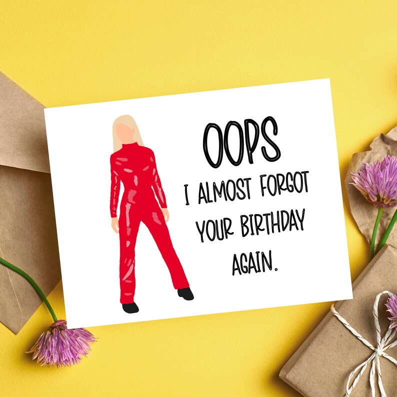 2000s Singer Birthday Card, Funny Card for Friend, Spears, Y2K Cards ...