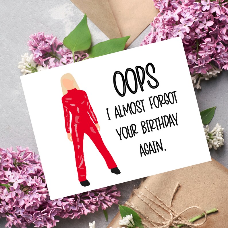 2000s Singer Birthday Card, Funny Card for Friend, Spears, Y2K Cards ...