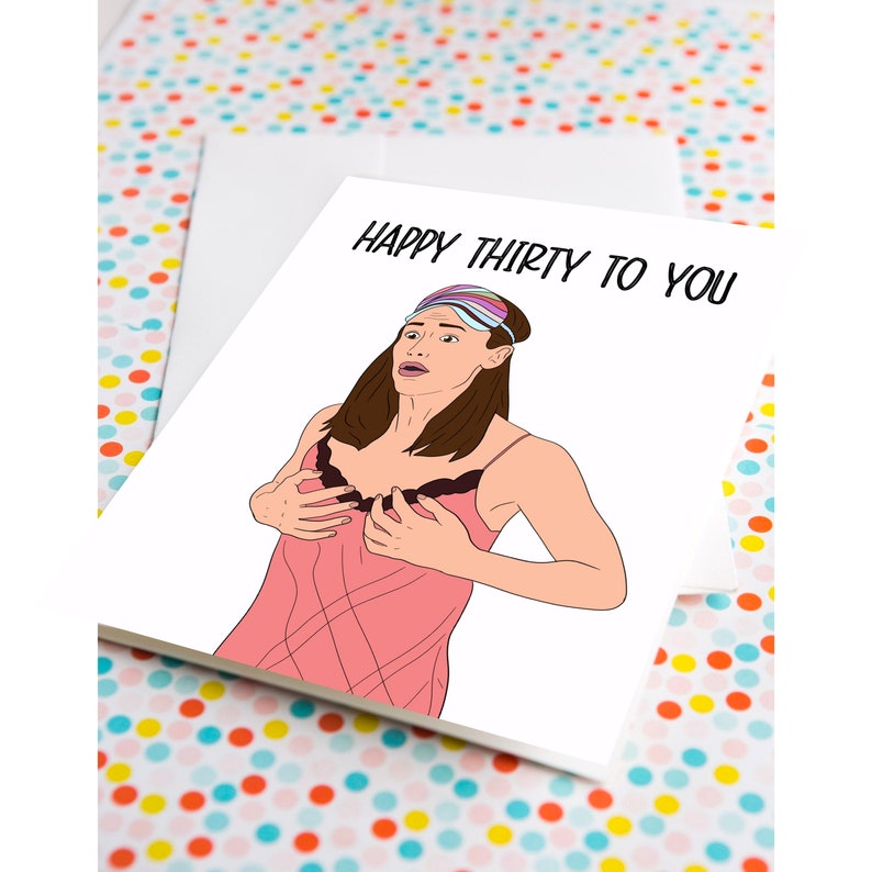 Funny Birthday Card, 30th Birthday, 2000s Romcom Movie, Cute Pink ...