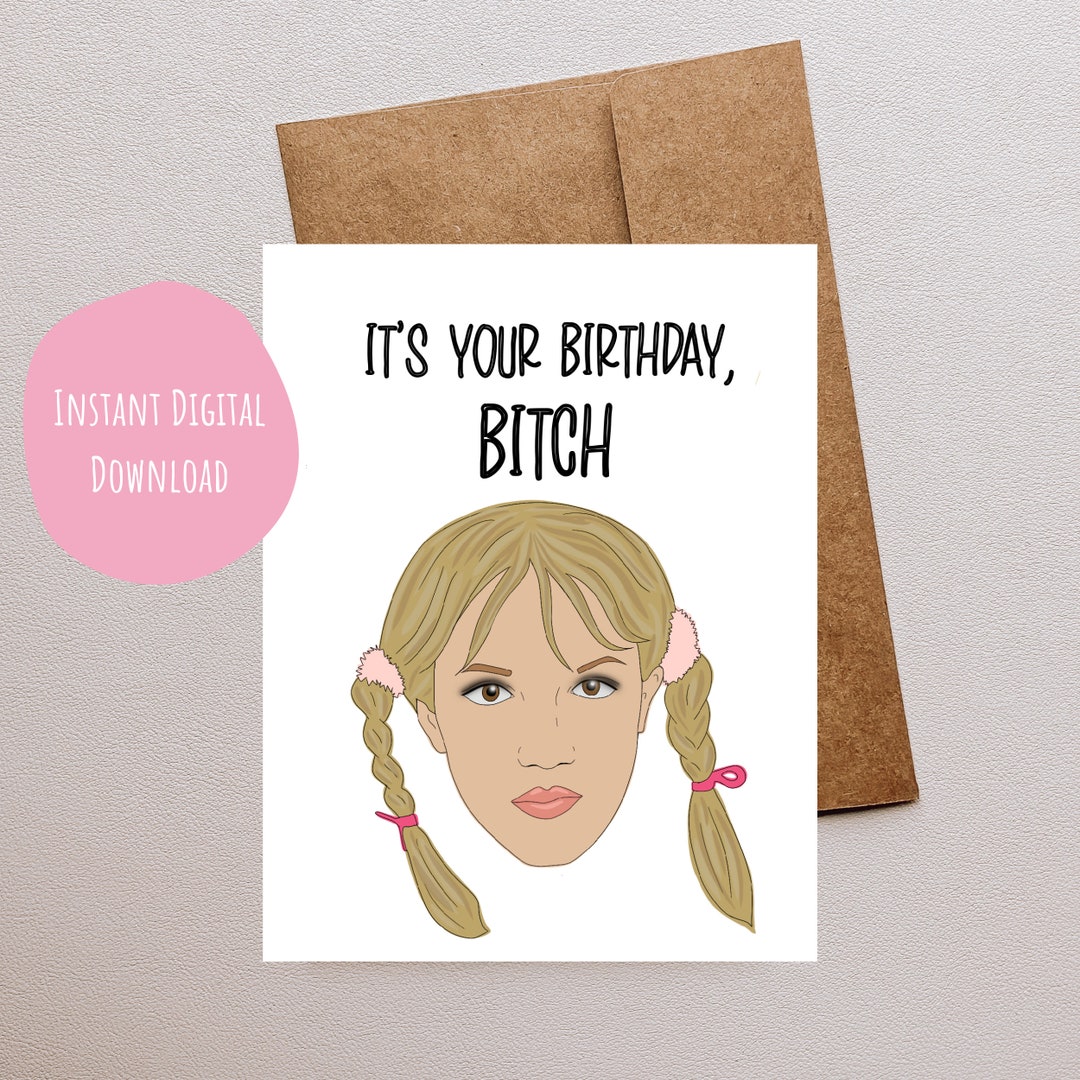 2000s Singer Birthday Card, Funny Card for Friend, Spears, Y2K Cards ...