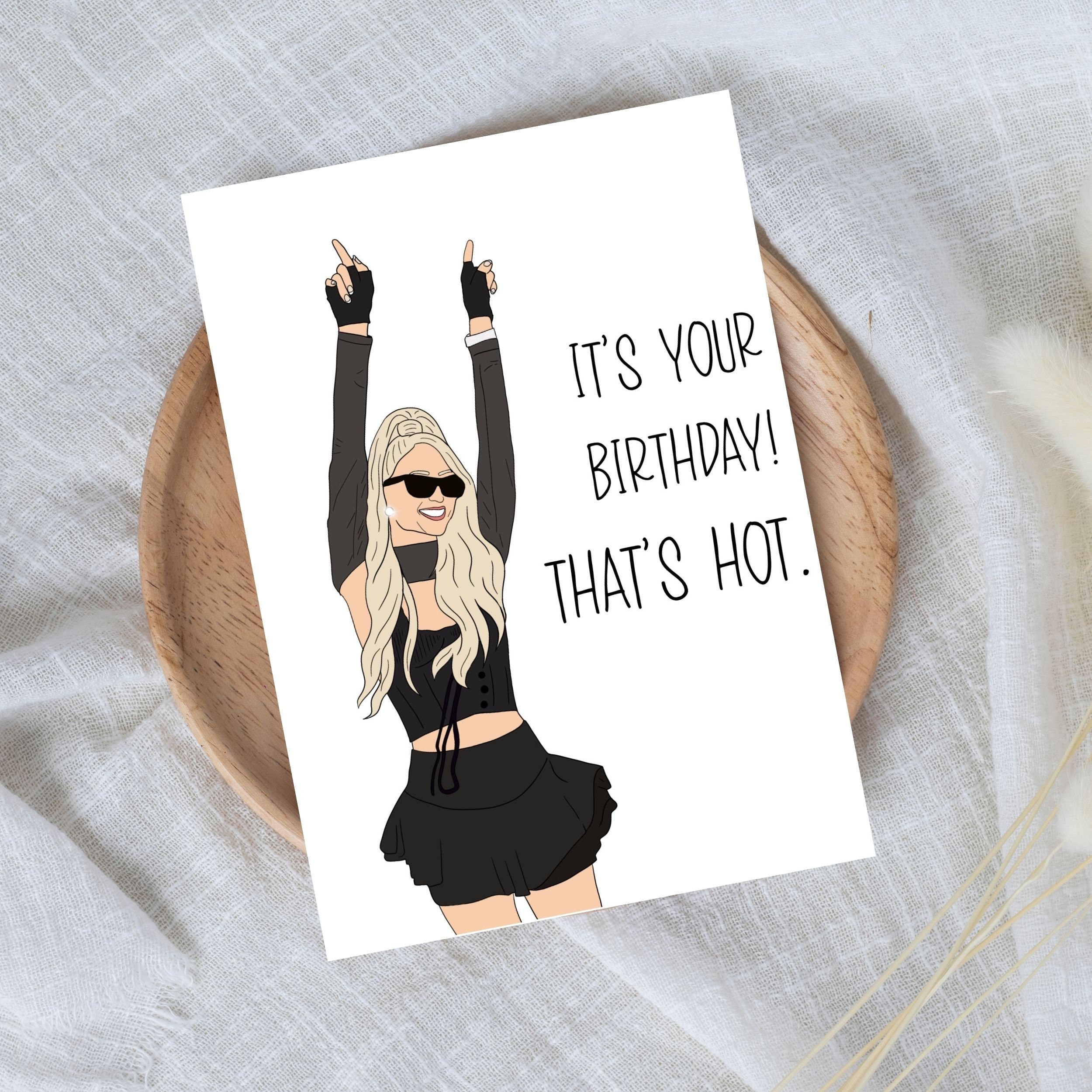 Funny Paris Hilton Birthday Card, That's Hot, Fun Bday Card for Friends ...