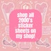 Printable Sticker Sheet Set of 7, 2000s Themed Stickers, Cute Pink Y2K ...