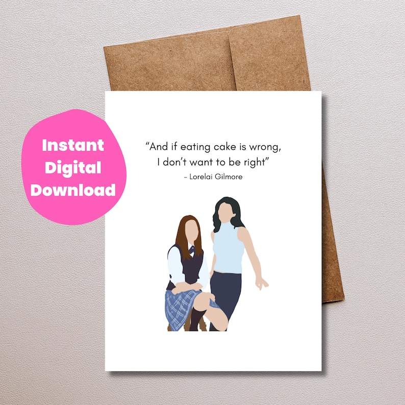 Funny Gilmore Girls Quote Card, Birthday Card for Mother Daughter ...