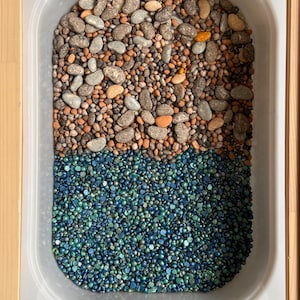 Construction Sensory Bin, Nature Sensory Mix, Rocks, Rock Sensory Bin ...