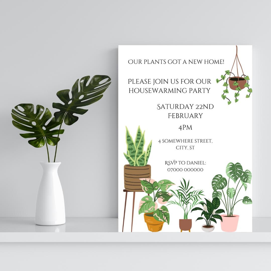 House Warming Party Invitation, Editable Invite, New Home, Digital ...