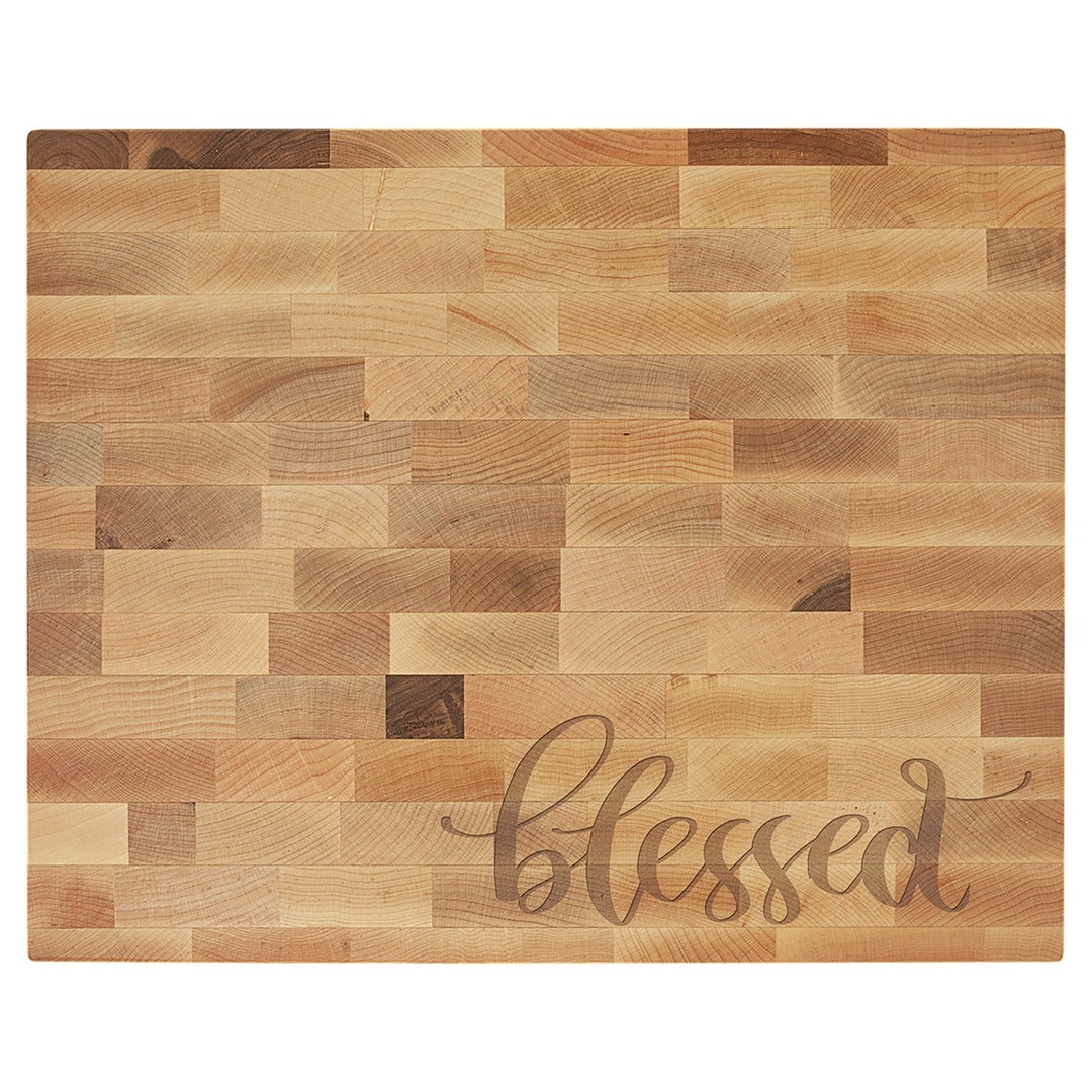 Maple Butcher Block Cutting Board Personalized Laser Engraved Gift for ...