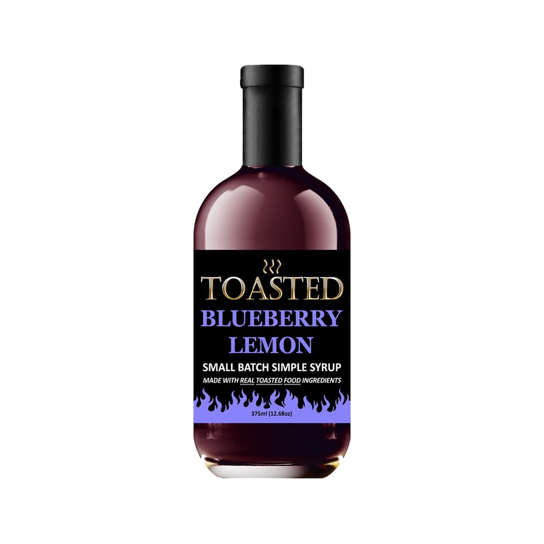 TOASTED Blueberry Lemon Small Batch Simple Syrup 375ml - Etsy