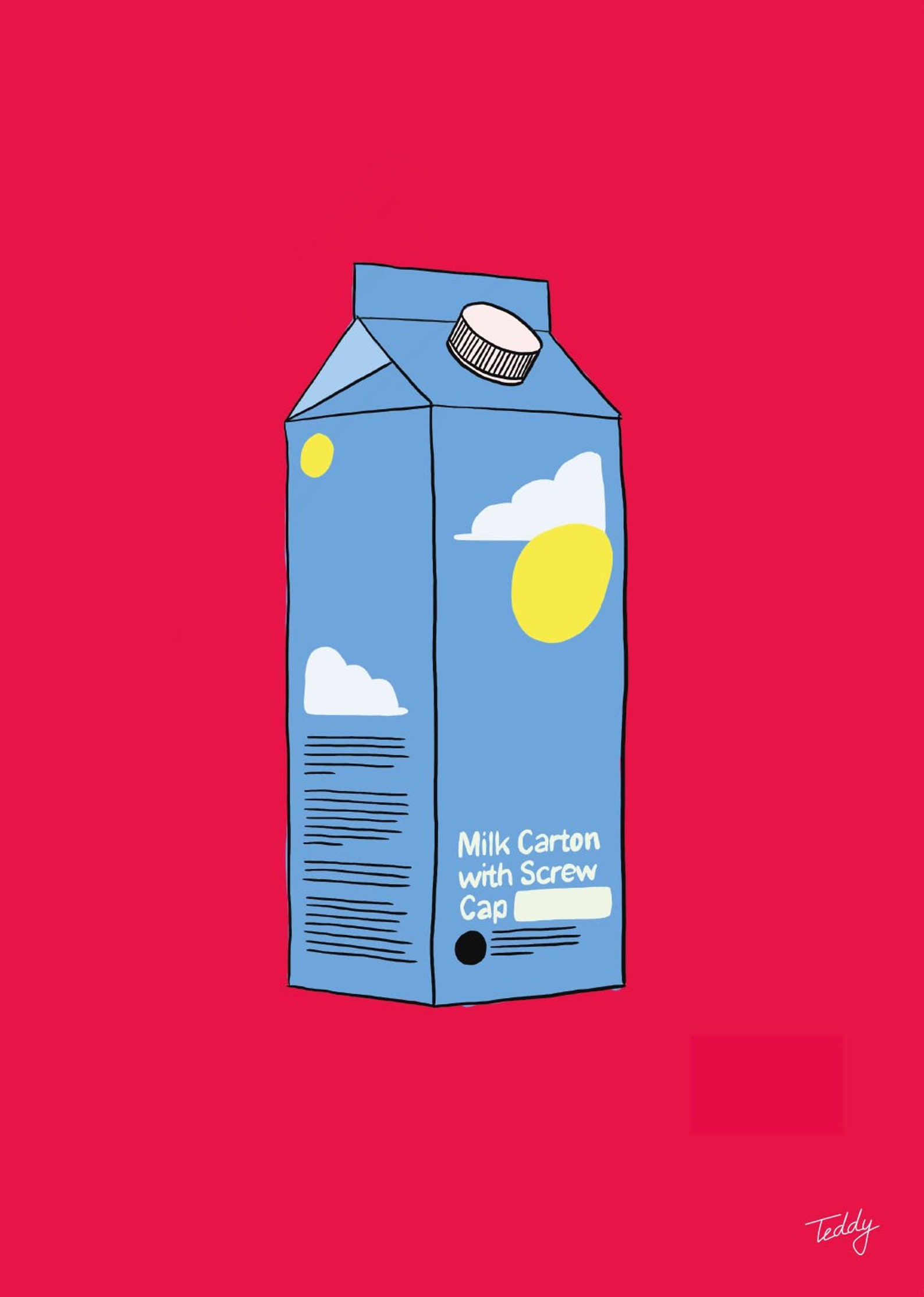 Milk box Food Wall art Poster Unframed | Etsy