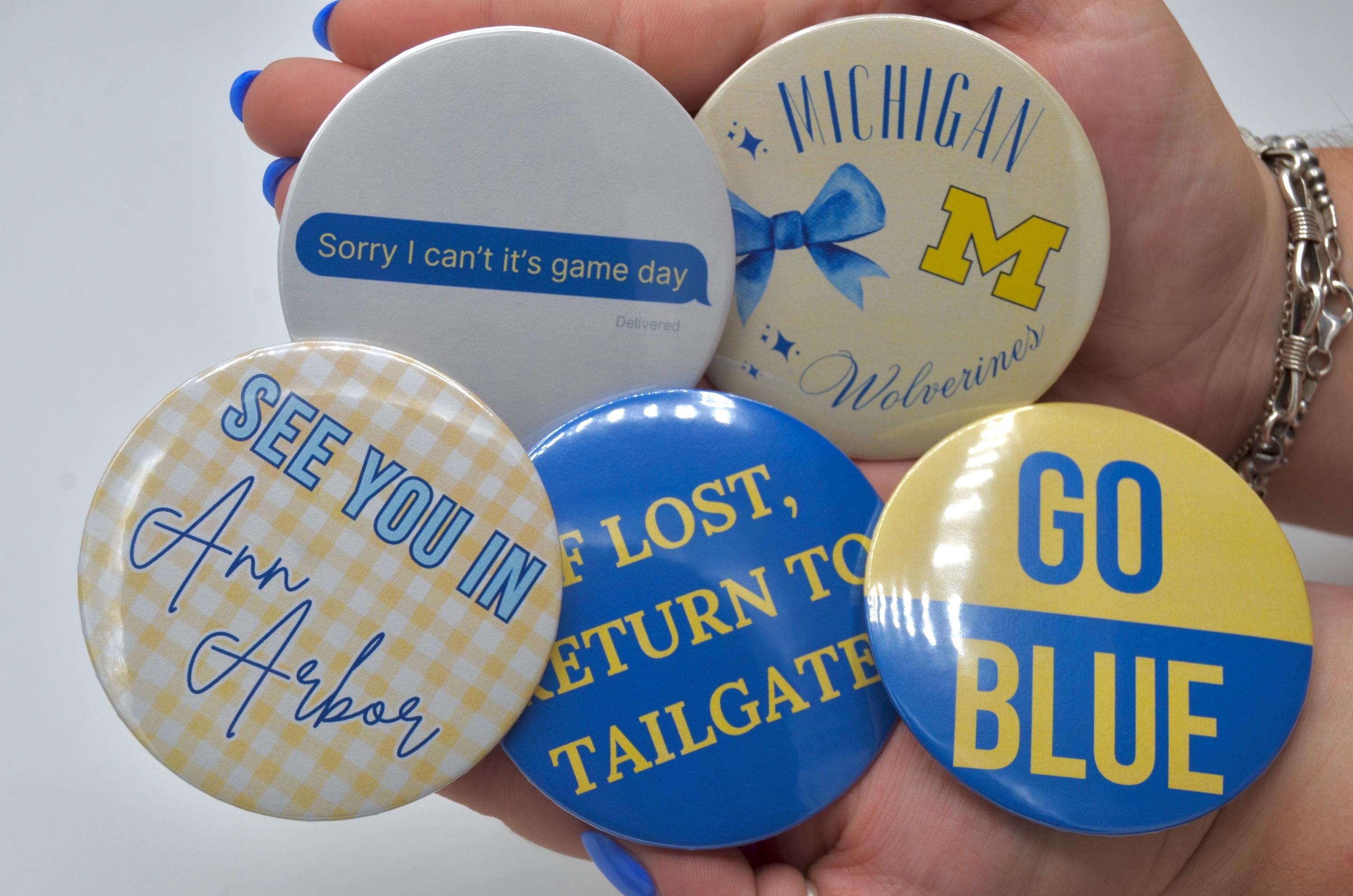 University of Michigan Gameday Buttons | Gameday Accessories | Go Blue ...