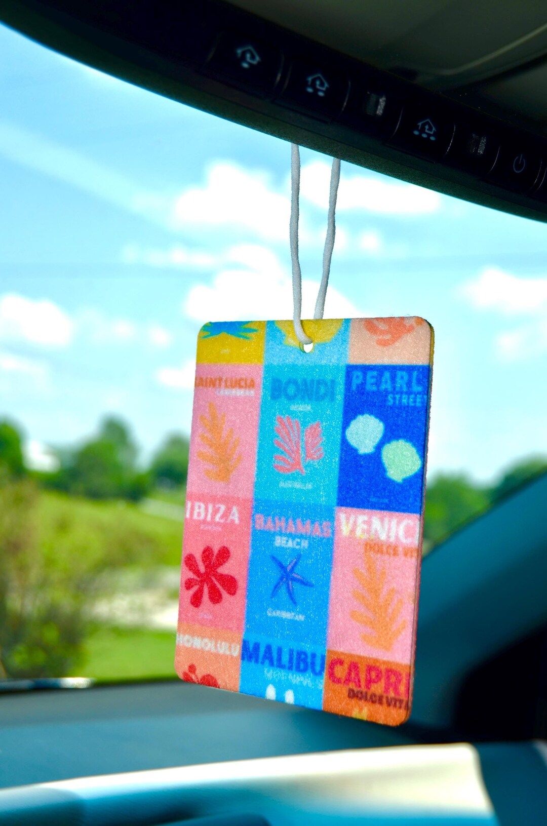 Preppy Car Air Freshener, Beach Art, Positive Vibes - Etsy
