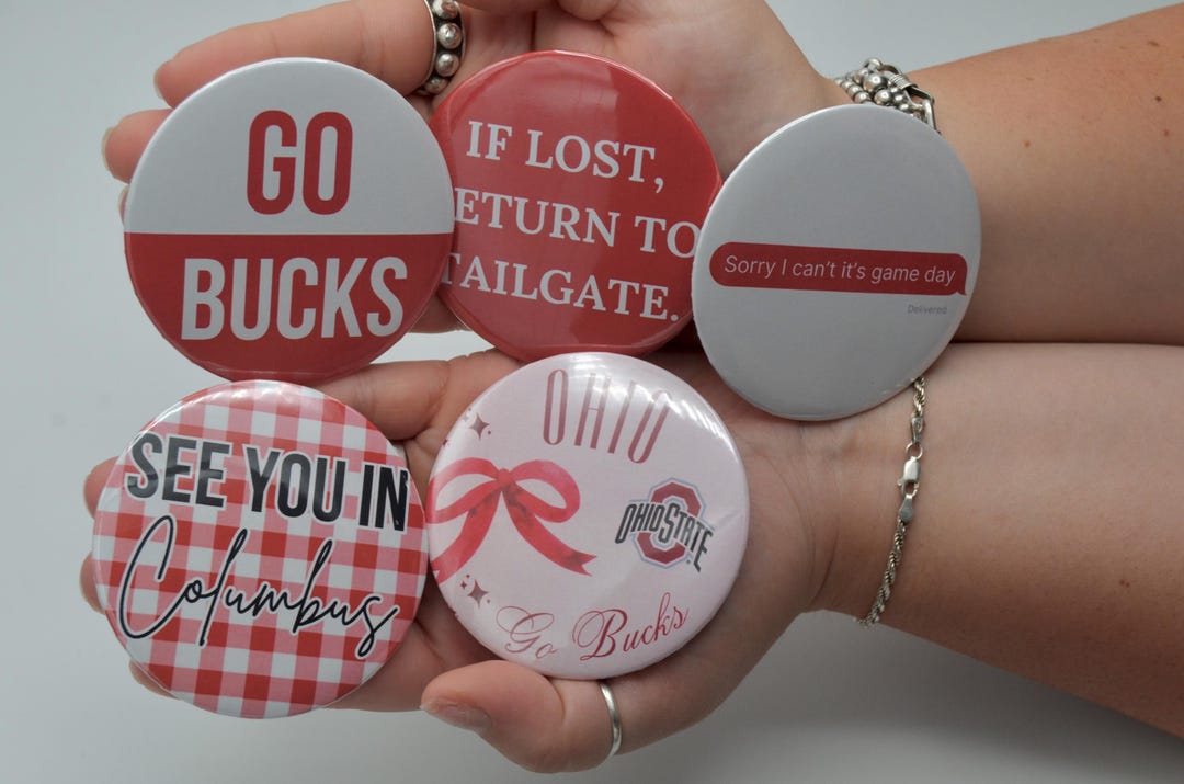 Ohio State Gameday Buttons | Gameday Accessories | Go Bucks - Etsy