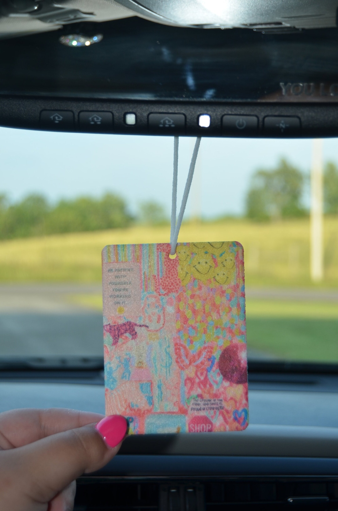 Preppy Car Air Freshener, Positive Vibes, Scent Included - Etsy