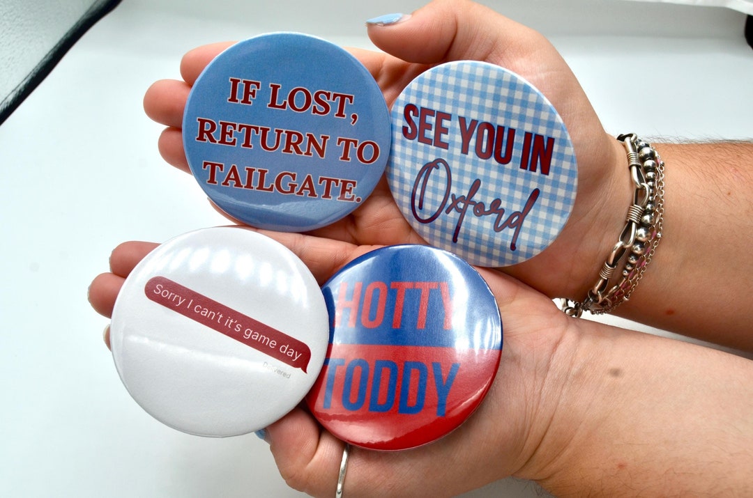 Ole Miss Gameday Buttons | Gameday Accessories | Hotty Toddy - Etsy