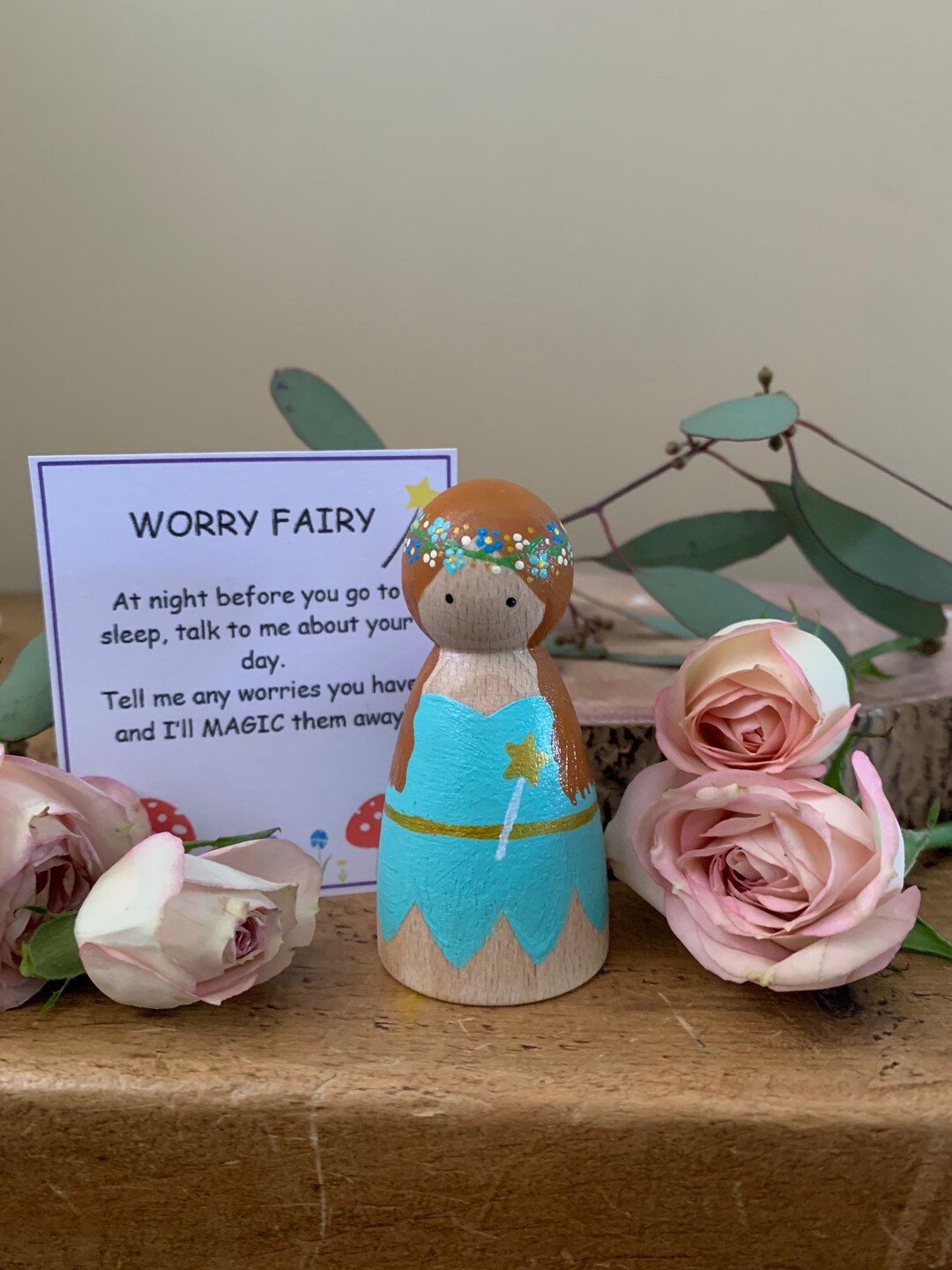 Worry Fairy Peg Doll: Decorative Gift for Girl - Etsy UK