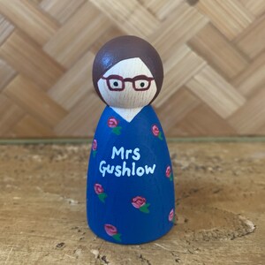 Personalised Teacher Peg Doll, Teacher Gift, Thank You Teacher ...