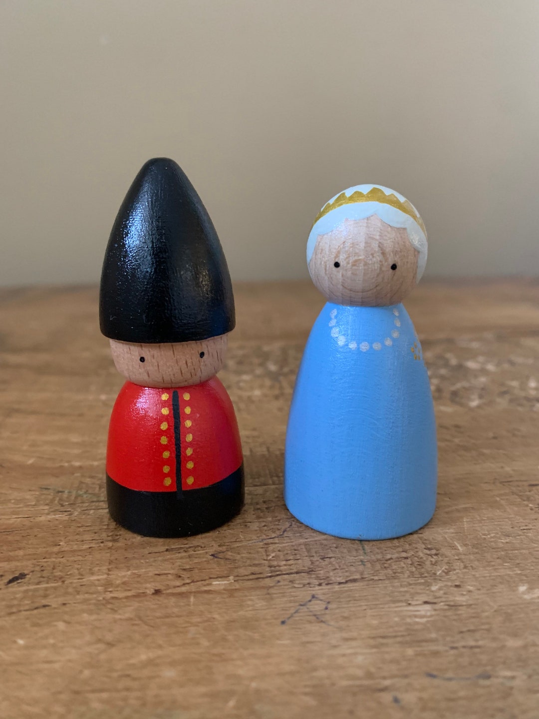 Queen Peg Doll Set Queen Peg Doll Soldier Peg Doll Queen - Etsy