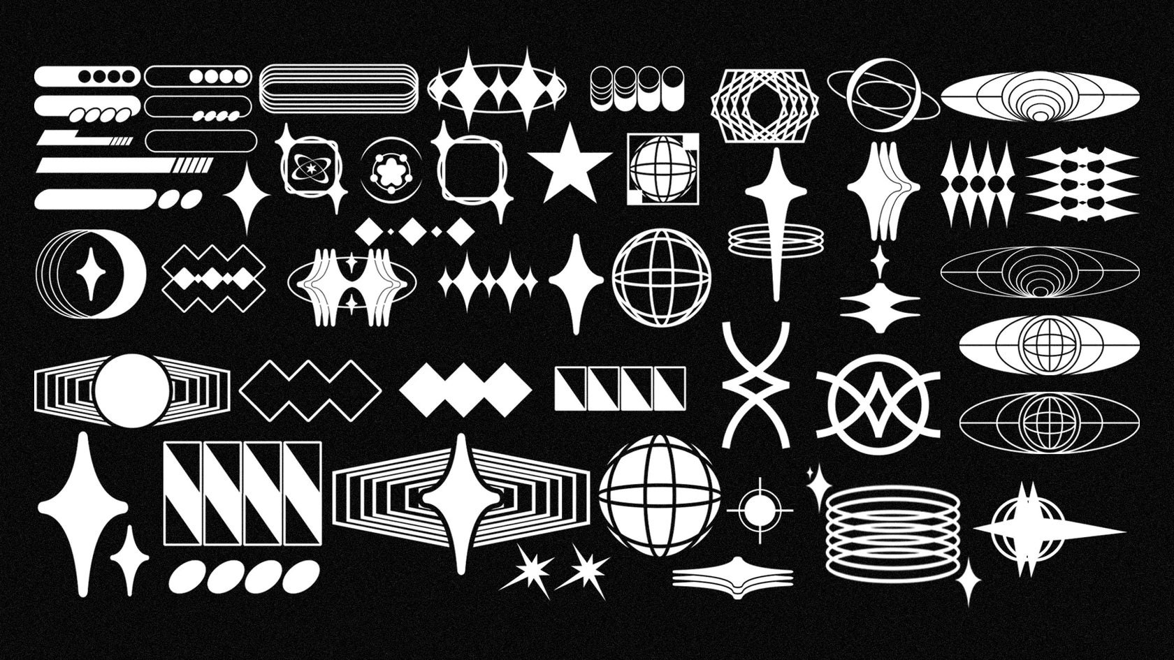 Cyberpunk Shapes and Vectors Pack - Etsy