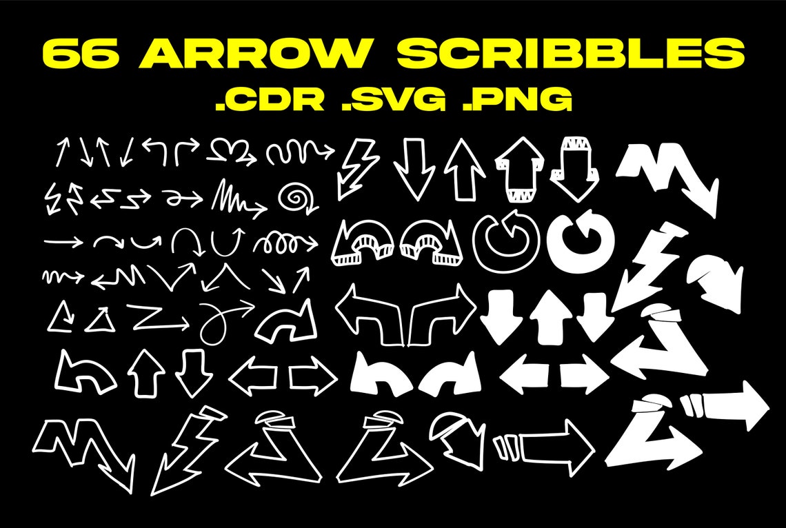 Arrows & Doodles Vector Pack | for Photoshop, Illustrator, Procreate ...