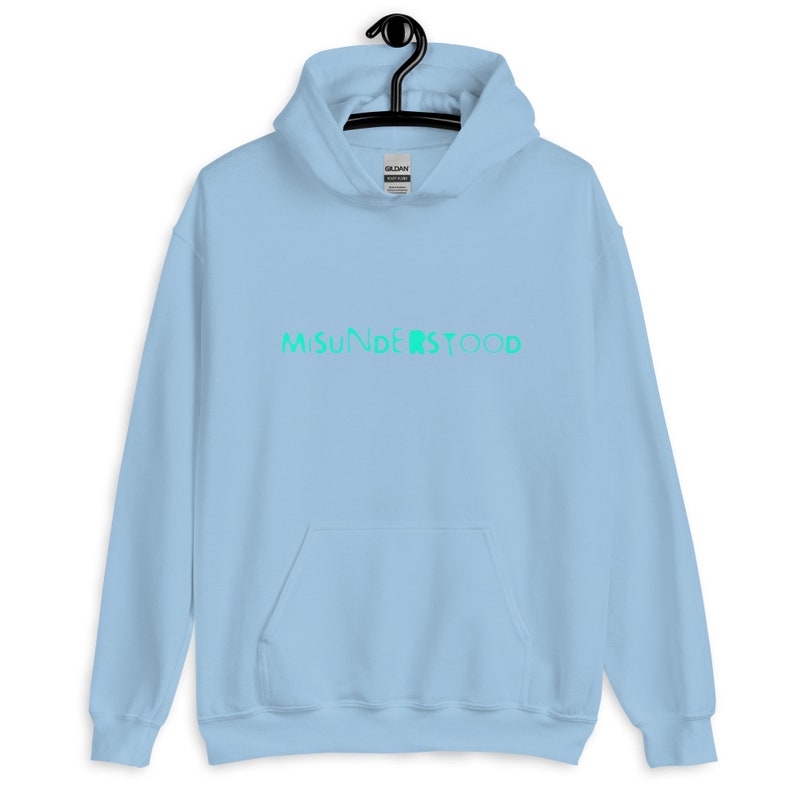Misunderstood Hoodie (mint Font) - Etsy