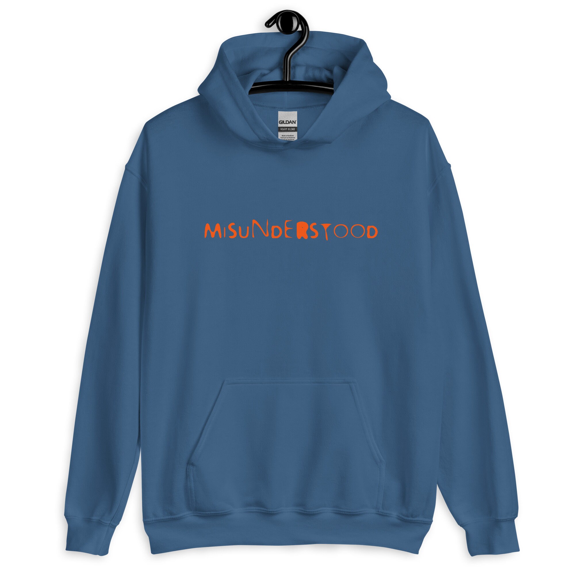 Misunderstood Hoodie (orange Font) - Etsy