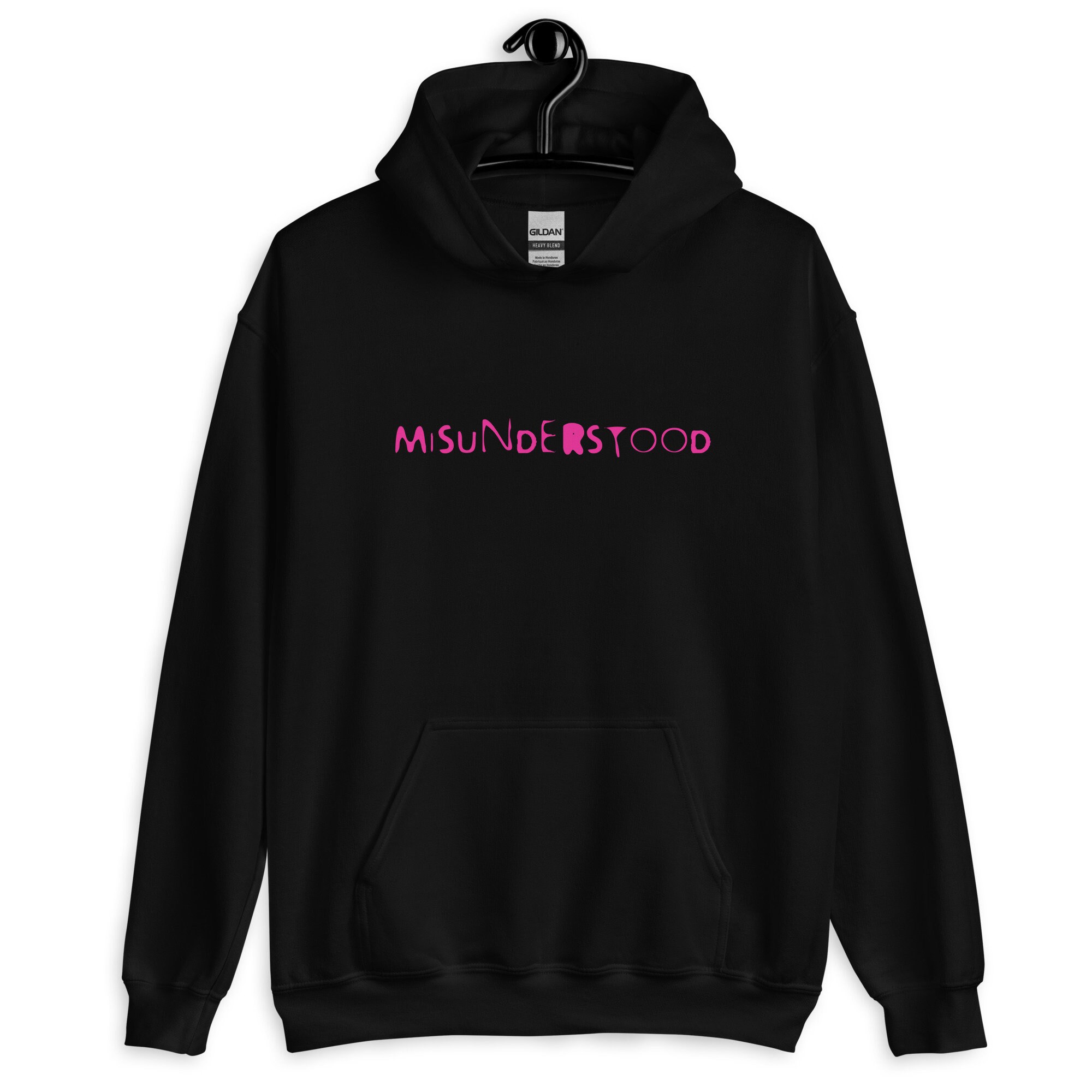 Misunderstood Hoodie (pink Font) - Etsy