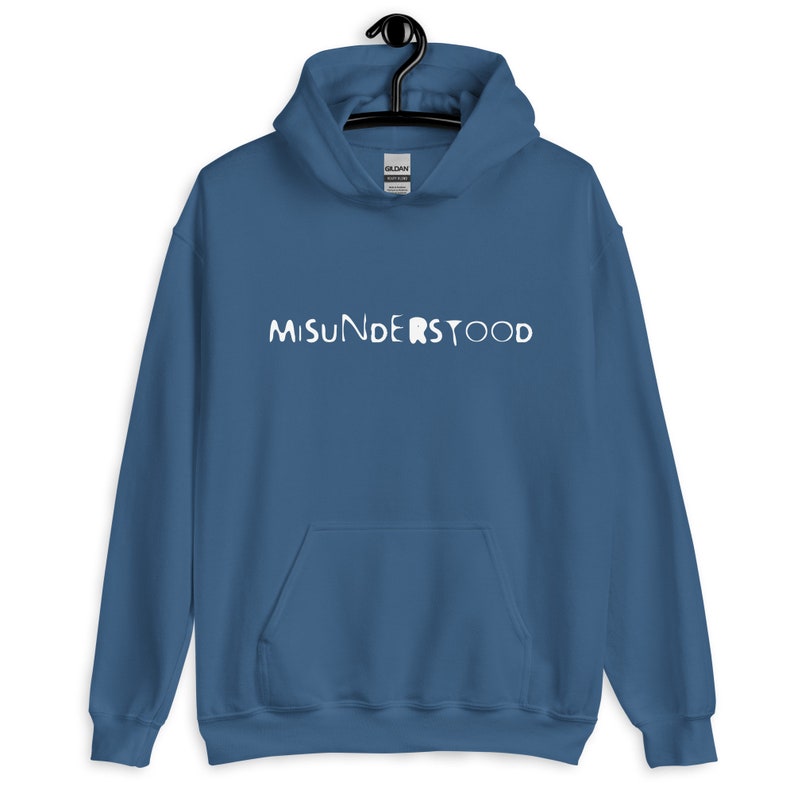 Misunderstood Hoodie (white Font) - Etsy