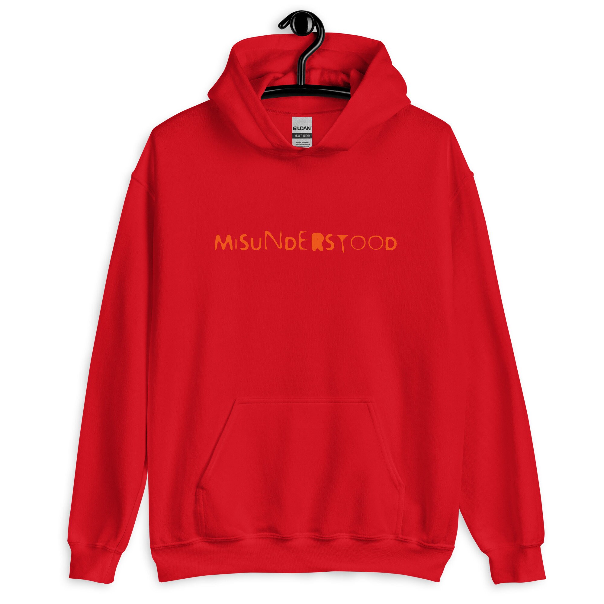Misunderstood Hoodie (orange Font) - Etsy