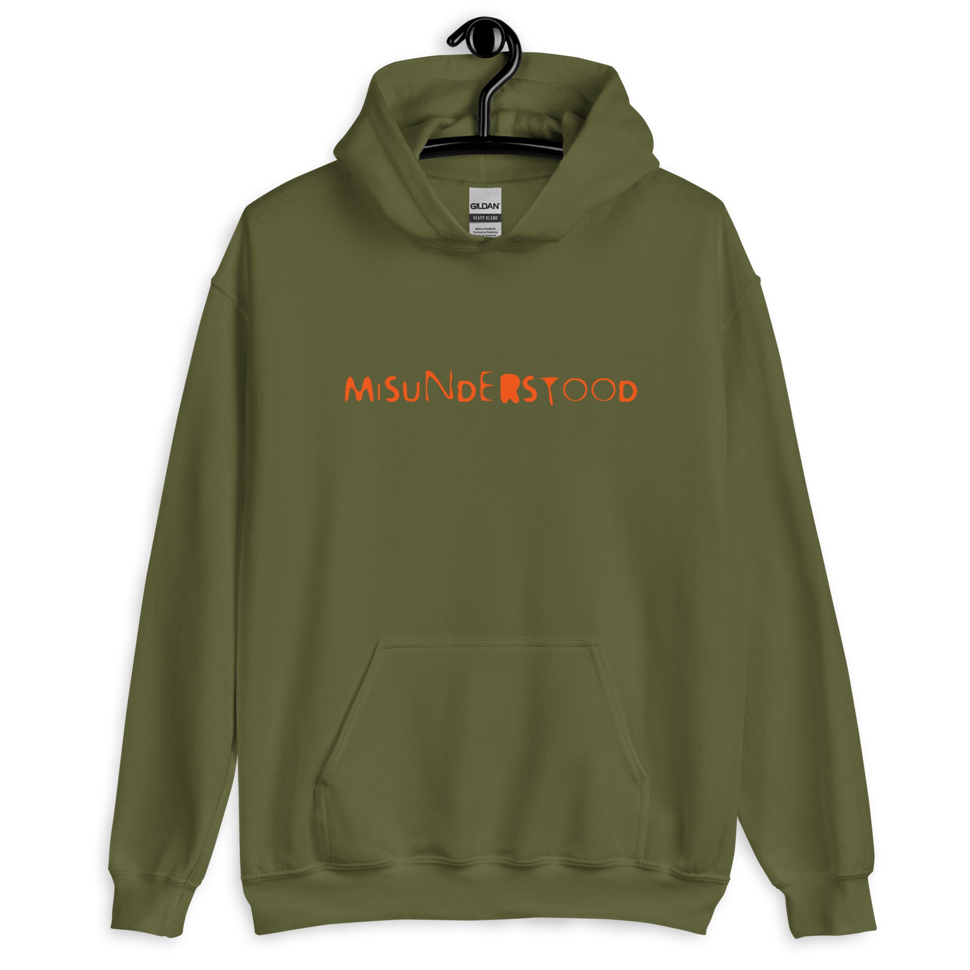 Misunderstood Hoodie (orange Font) - Etsy