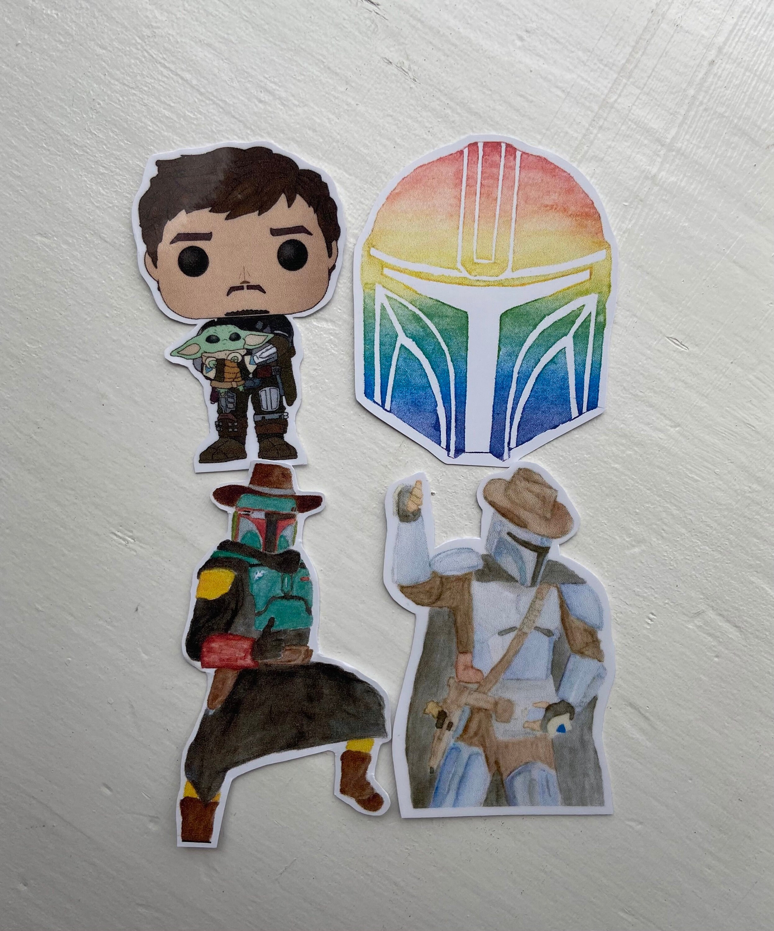 Star Wars Mandalorian Stickers - Etsy