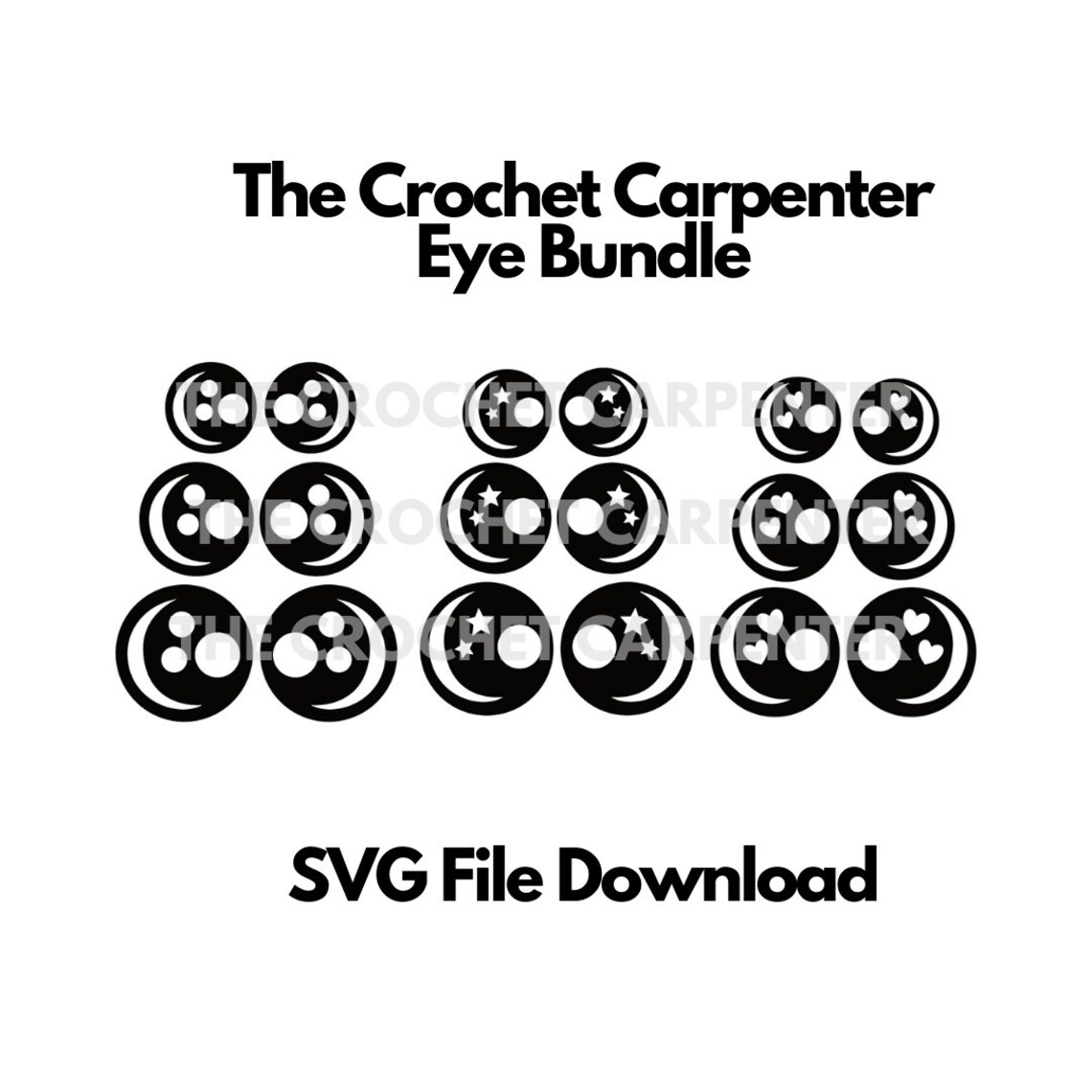 Felt Eye SVG Digital Download Bundle | the Crochet Carpenter - Make ...